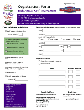 Fillable Online Sponsored by Registration Form - bjdkmgtcomb Fax Email ...