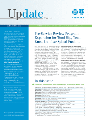 Fillable Online Update - BCBSNE Fax Email Print - pdfFiller