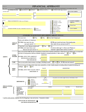 Fillable Online cae-fpd FINANCIAL AFFIDAVIT - Federal Defender Fax ...