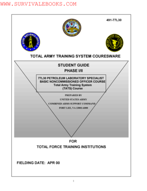 Fillable Online Total army training system couresware student guide ...