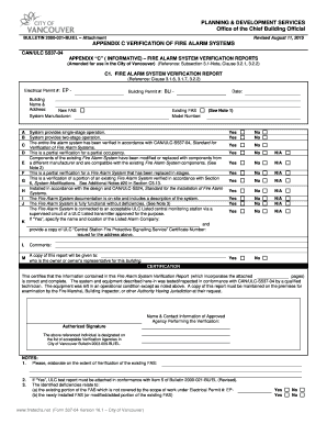 Fillable Online CANULC-S537-04 - Fire Alarm Verification Report Form ...