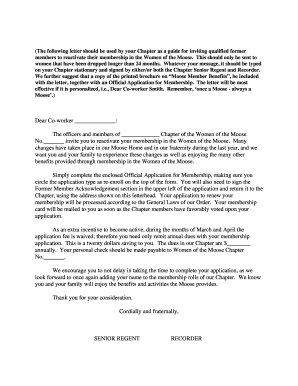 Fillable Online mooseintl Sample Re-Enrollment letter from Chapter Fax ...