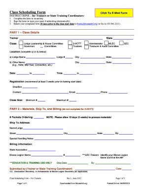 Fillable Online mooseintl Class Scheduling Form - Moose International ...
