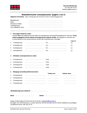 Invulbaar Online Mutatieformulier contactpersonen pagina 1 van 1 ...
