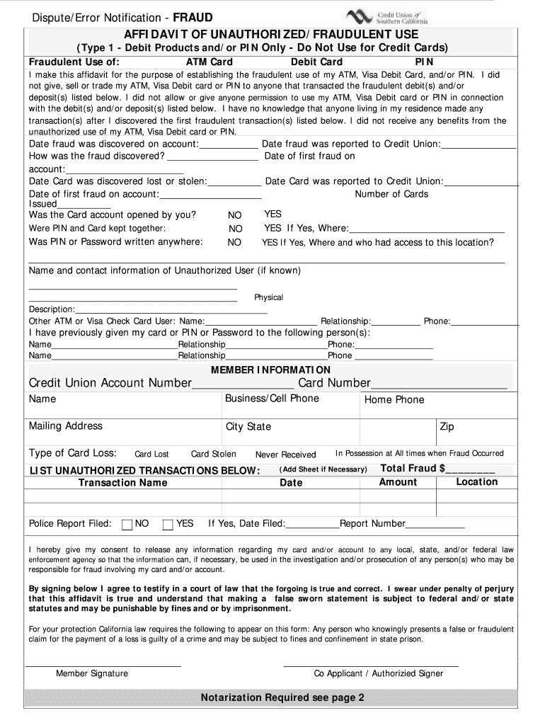 Fillable Online cusocal CA Jurat with Affiant Statement2008type1doc Fax ...