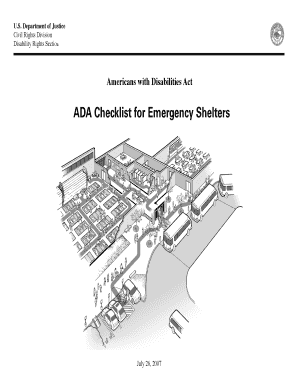 Fillable Online ADA Checklist for Emergency Shelters Fax Email Print ...