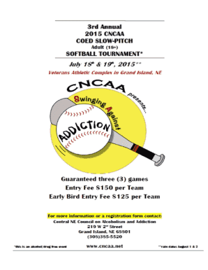 Fillable Online CO-ED SLOW PITCH SOFTBALL RULES Fax Email Print - pdfFiller