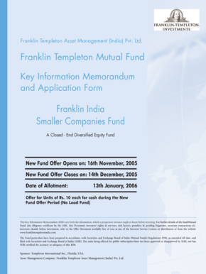 Fillable Online Franklin India Smaller Companies Fund Fax Email Print - pdfFiller