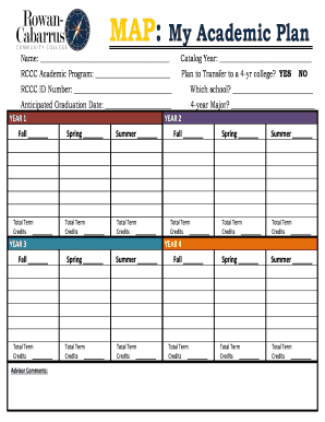 Fillable Online rccc MAP - RowanCabarrus Community College Fax Email ...