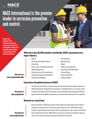 Fillable Online nace NACE International is the premier leader in ...