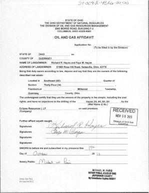 Fillable Online OIL AND GAS AFFIDAVIT Fax Email Print - pdfFiller