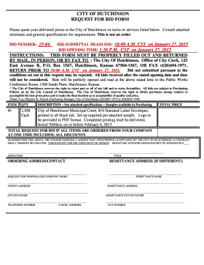 Fillable Online 84 bid Fax Email Print - pdfFiller