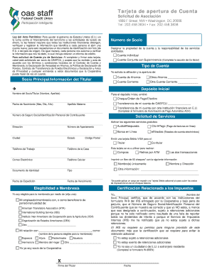 Fillable Online oasfcu Nueva tarjeta de Asociaciondoc Fax Email Print - pdfFiller