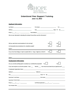 Fillable Online viahope Intentional Peer Support Training - viahope Fax Email Print - pdfFiller