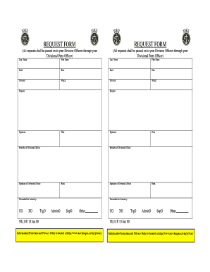 Fillable Online REQUEST FORM - vidcadetsca Fax Email Print - pdfFiller