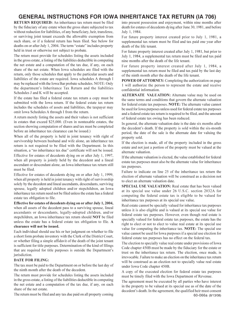 Fillable Online RETURN REQUIRED: An inheritance tax return must be ...