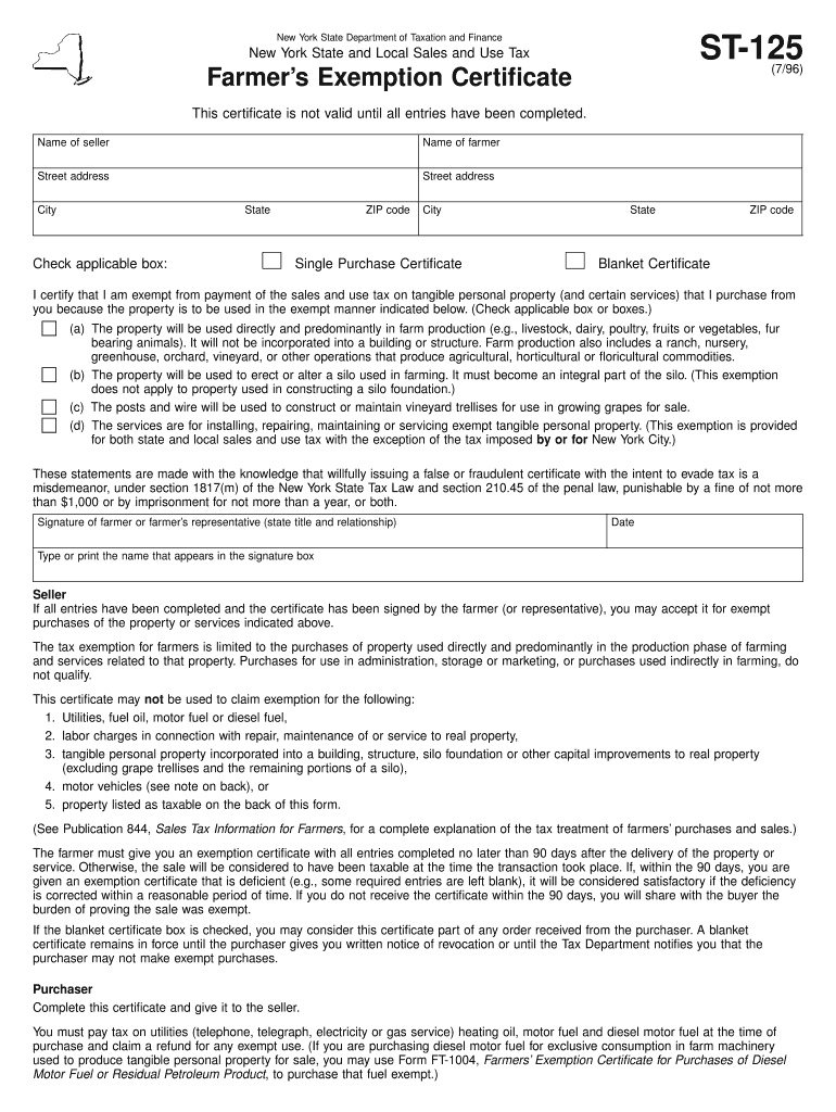 Fillable Online 8 26 232 Farmers Exemption Certicate Fax Email Print ...