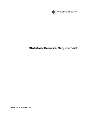 Fillable Online Statutory Reserve Requirement Fax Email Print - pdfFiller