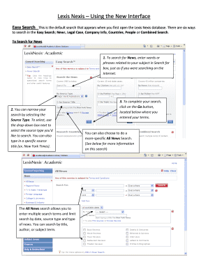 Fillable Online Lexis Nexis Using the New Interface Fax Email Print ...