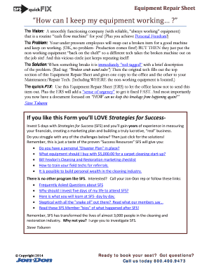 Fillable Online SFS Equipment Repair Sheet Use this Equipment Repair ...