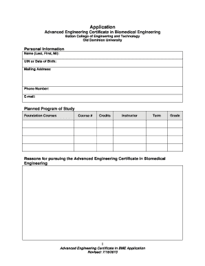 Fillable Online eng odu BME Certificate Applicationdocx Fax Email Print ...