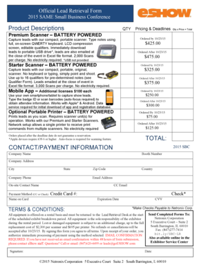 Fillable Online Official Lead Retrieval Form Fax Email Print - pdfFiller