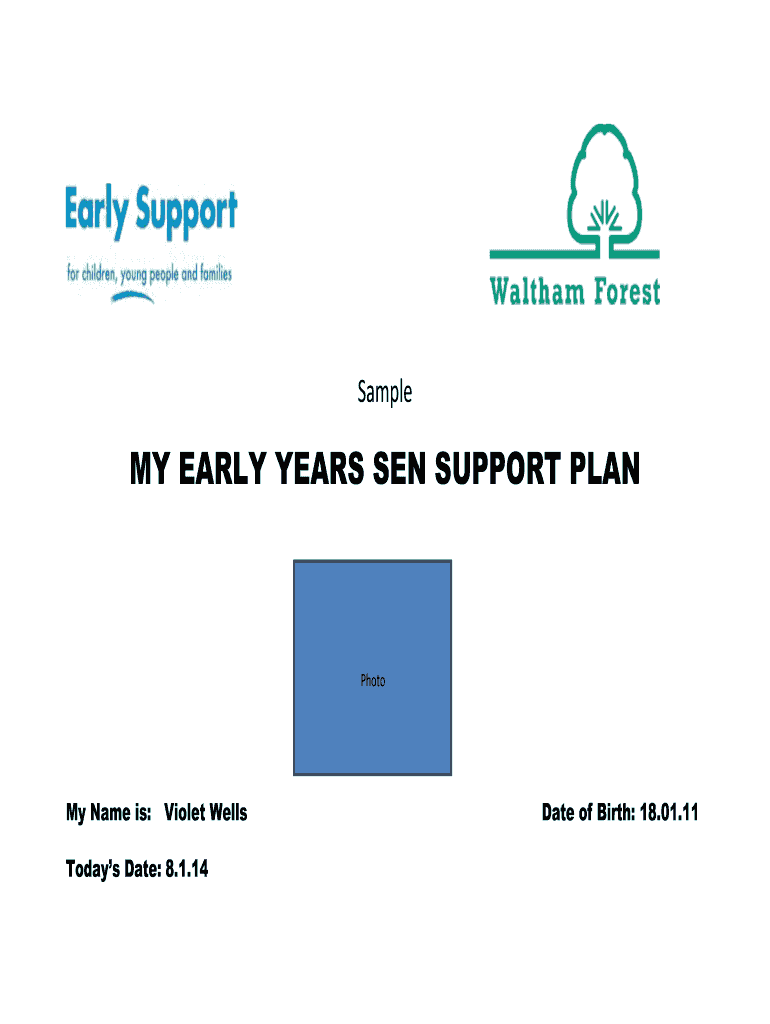 Fillable Online walthamforest gov send-early-years-support-plandocx ...