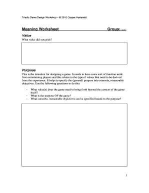 Fillable Online Meaning Worksheet Fax Email Print - pdfFiller