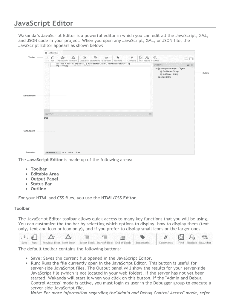 Fillable Online Javascript Editor Fax Email Print Pdffiller