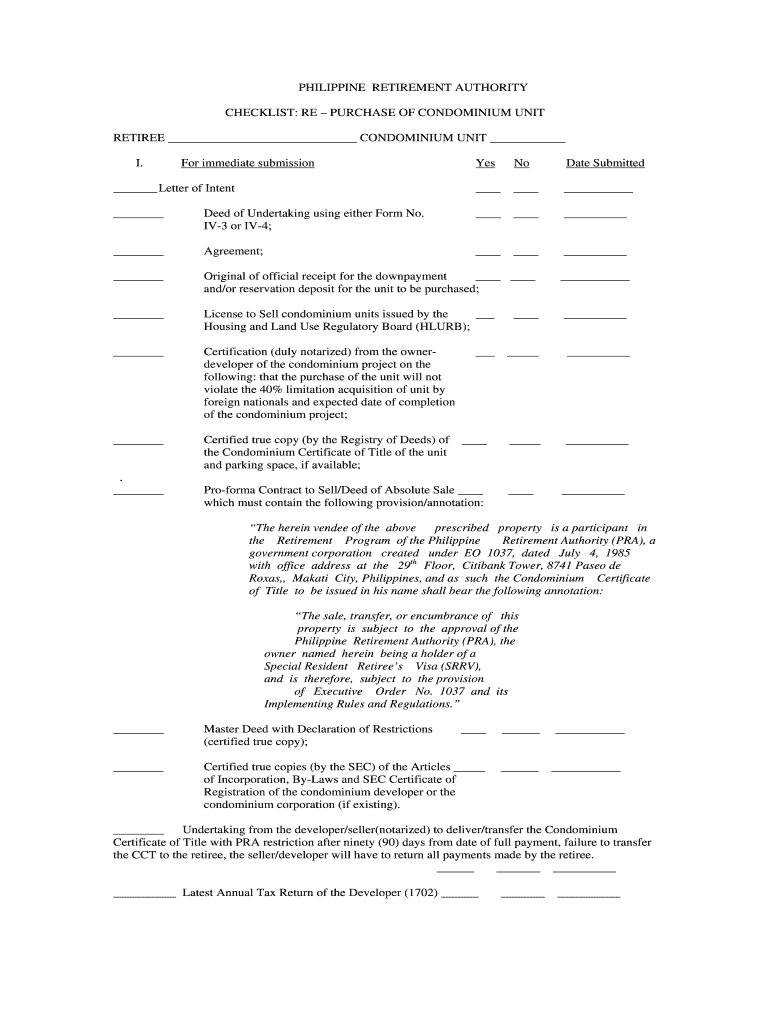 Fillable Online PHILIPPINE RETIREMENT AUTHORITY - bpragovphb Fax Email ...