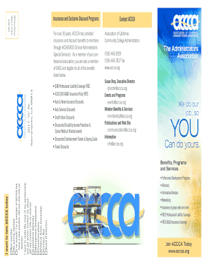 Fillable Online accca For over 35 years ACCCA has provided Association ...