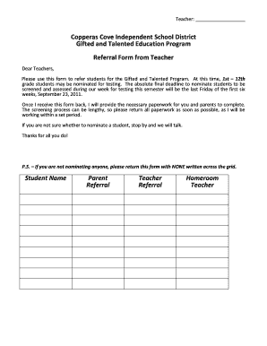 Fillable Online Gifted and Talented Education Program Fax Email Print ...