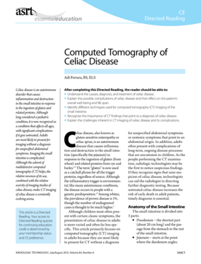 Fillable Online asrt Computed Tomography of Celiac Disease - asrtorg Fax Email Print - pdfFiller