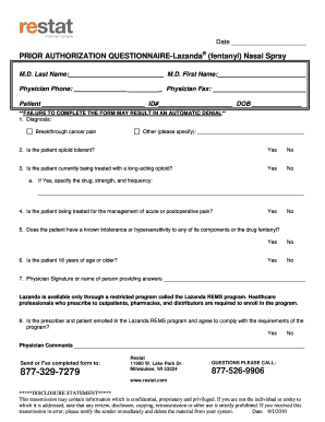 Fillable Online PRIOR AUTHORIZATION QUESTIONNAIRE- Fax Email Print - pdfFiller
