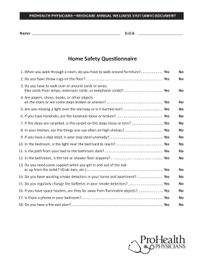 Fillable Online ProHealth PhysiciansMedicare Annual Wellness Visit (AWV ...