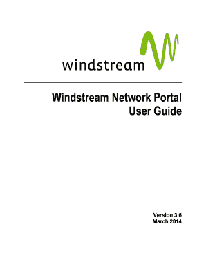 Fillable Online Windstream Network Portal User Guide Windstream Network ...
