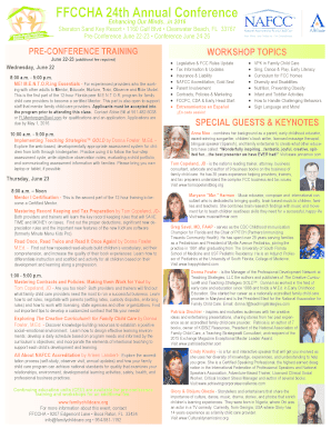 Fillable Online elcfv 2016 Conference Brochure with Registration Form ...