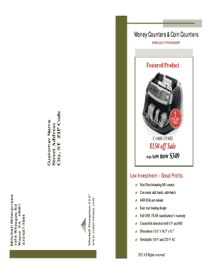 Fillable Online Money Counters amp Coin Counters - Currency Counter ...
