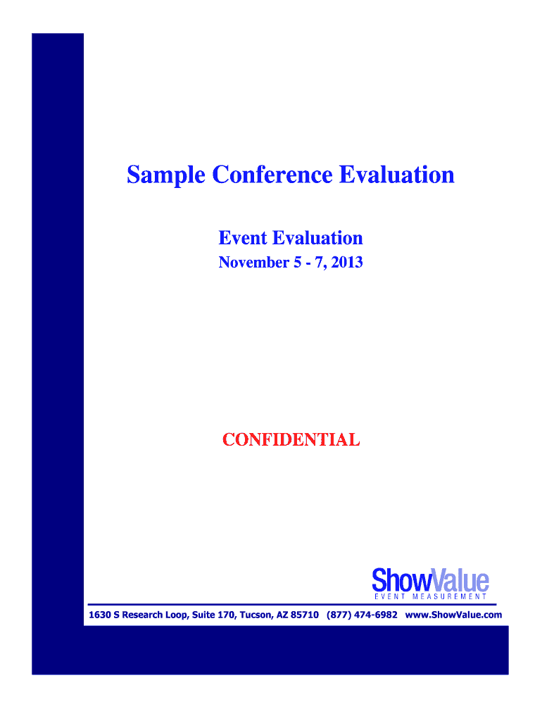 Fillable Online Sample Conference Evaluation Fax Email Print - pdfFiller