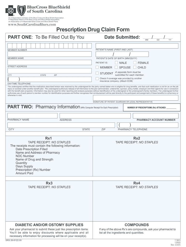 Fillable Online Drug claim form - Beaufort County Fax Email Print ...