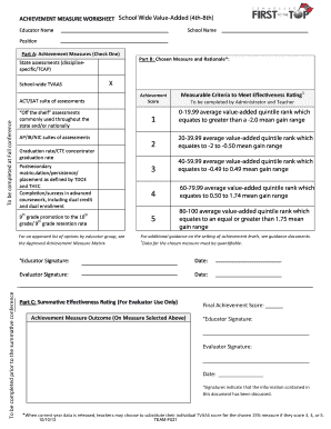 Fillable Online Achievement Measure Worksheet3 - CMCSS Fax Email Print ...