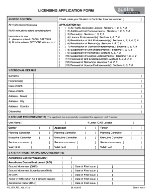 Fillable Online AUSTRO CONTROL Fax Email Print - pdfFiller