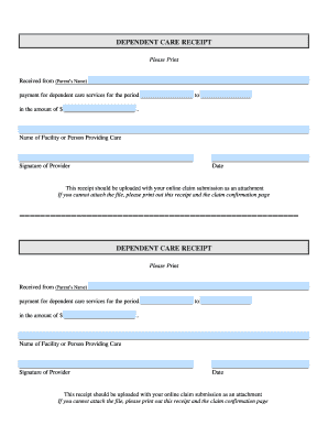 Fillable Online Dependent Care Receipt - DocumentStore - 24HourFlex Fax ...