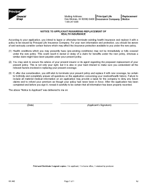 Fillable Online Principal Life Application for Disability Insurance ...