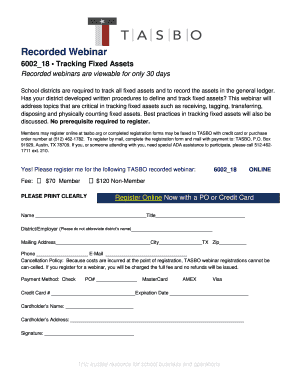 Fillable Online members tasbo 600218 Tracking Fixed Assets - members tasbo Fax Email Print ...