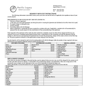 Fillable Online RESIDENT MOVE-OUT INSTRUCTIONS Fax Email Print - pdfFiller