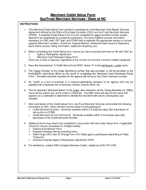 Fillable Online ncosc MERCHANT OUTLET SET-UP - ncoscnet Fax Email Print ...
