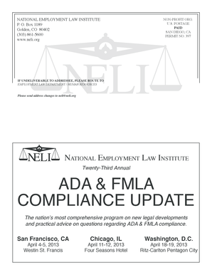 Fillable Online neli ADA amp FMLA COMPLIANCE UPDATE - NELI - neli Fax ...