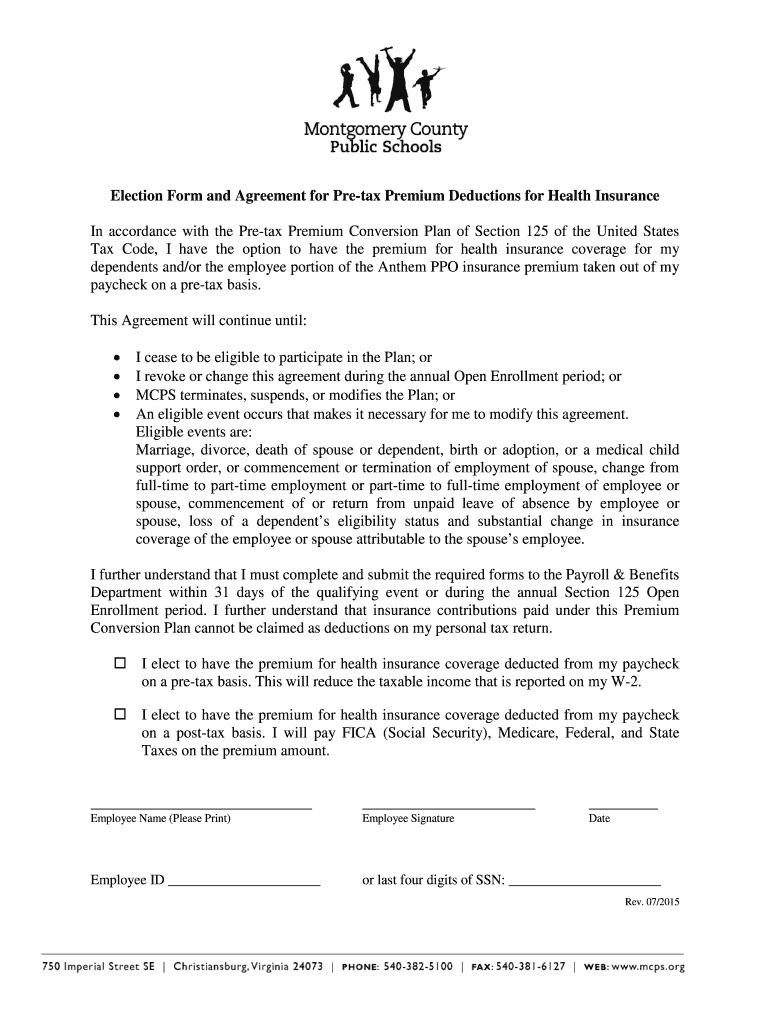 Fillable Online mcps Employee ID or last four digits of SSN - MCPS Fax ...