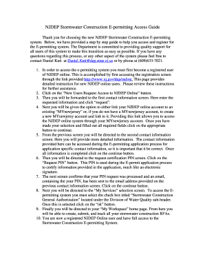 Fillable Online Thank you for choosing the new NJDEP Stormwater ...